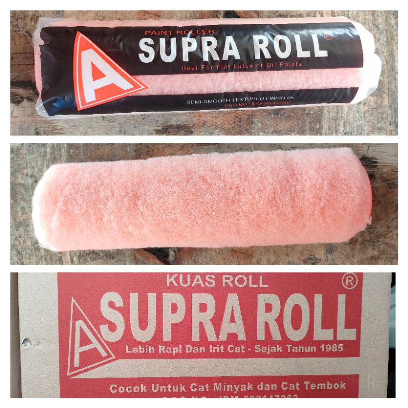 Jual Refill Isi Kuas Roll Supra 9" Inch 230 mm Cat Tembok Minyak ...