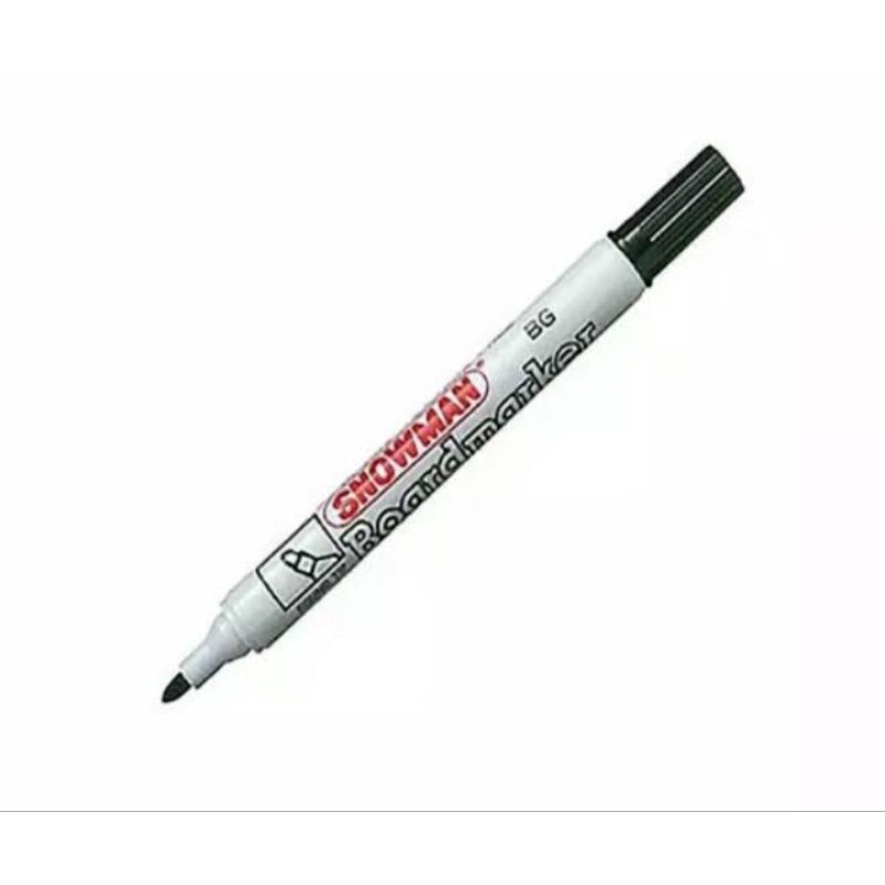 Jual Spidol Snowman White Board Marker BG-12 / Spidol Papan Tulis Hitam ...