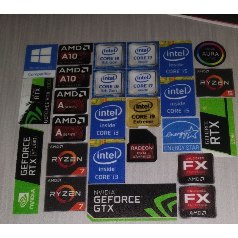 Jual 1set (25pcs) stiker laptop paling MURAH lengkap lem kuat dan tidak ...