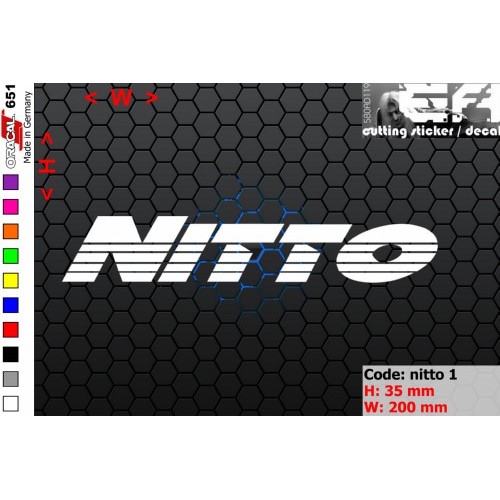 Jual ea cutting sticker / decal Code: nitto 1 ( sponsor logo ) | Shopee ...