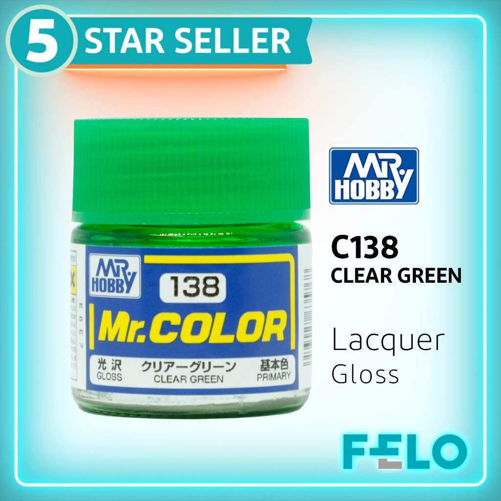 Jual CAT GUNDAM - MOKIT MR COLOR CLEAR GREEN C 138 / MR HOBBY C138 | Shopee Indonesia
