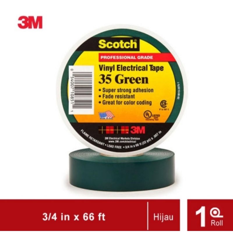 Jual Isolasi 3M 35 / Scotch 35 3M / Selotip Listrik 3M / Lakban Listrik 3M / Lem Kabel Listrik ...