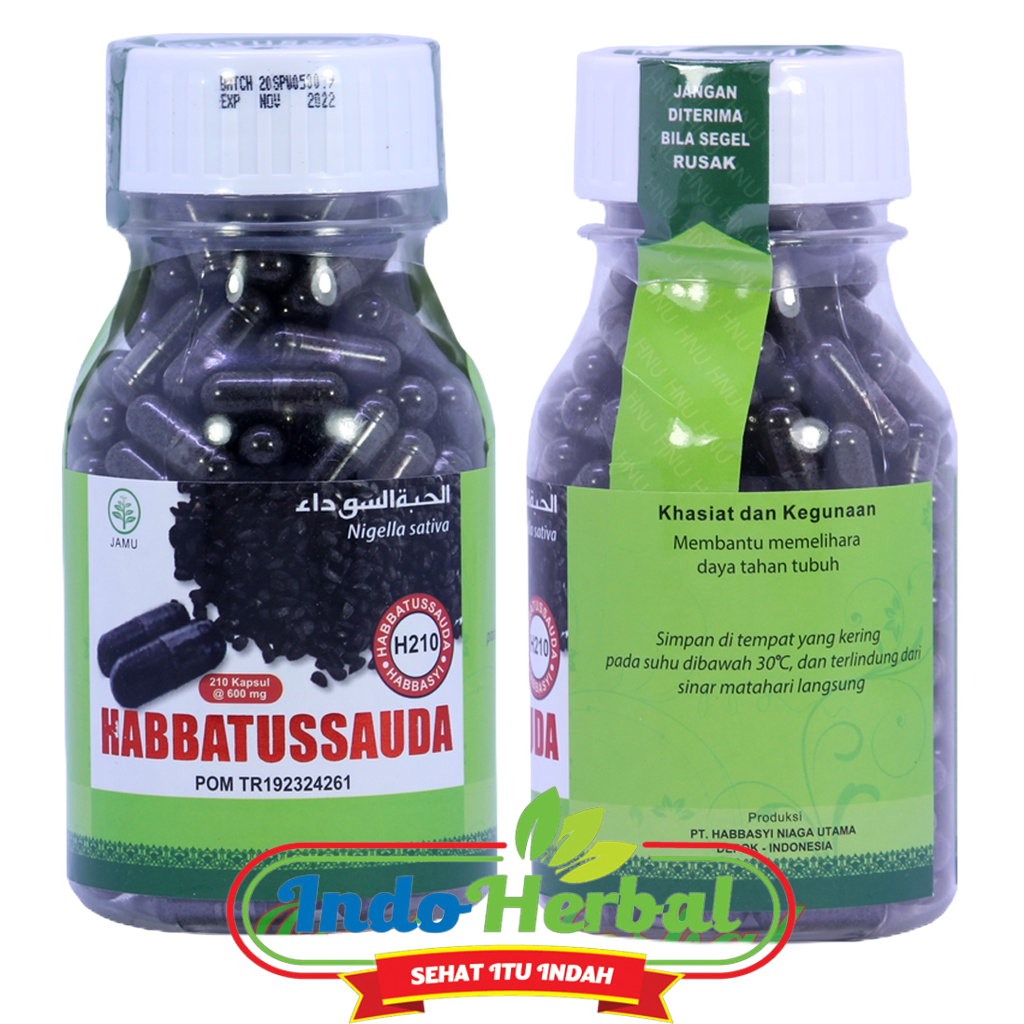 Jual HABBATUSSAUDA Herbal Niaga Utama HNU 210 Kapsul | Habatusauda ...
