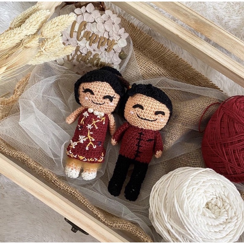 Jual CUSTOM Boneka Rajut Amigurumi Crochet - SANGJIT WEDDING / Crochet ...