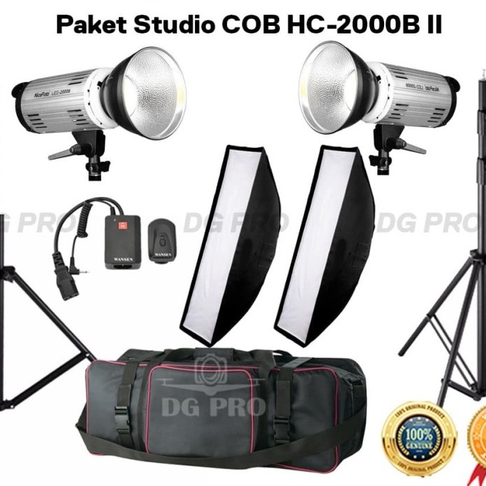 Jual PAKET LAMPU STUDIO DAYLIGHT NICEFOTO LED-2000B KIT | Shopee Indonesia