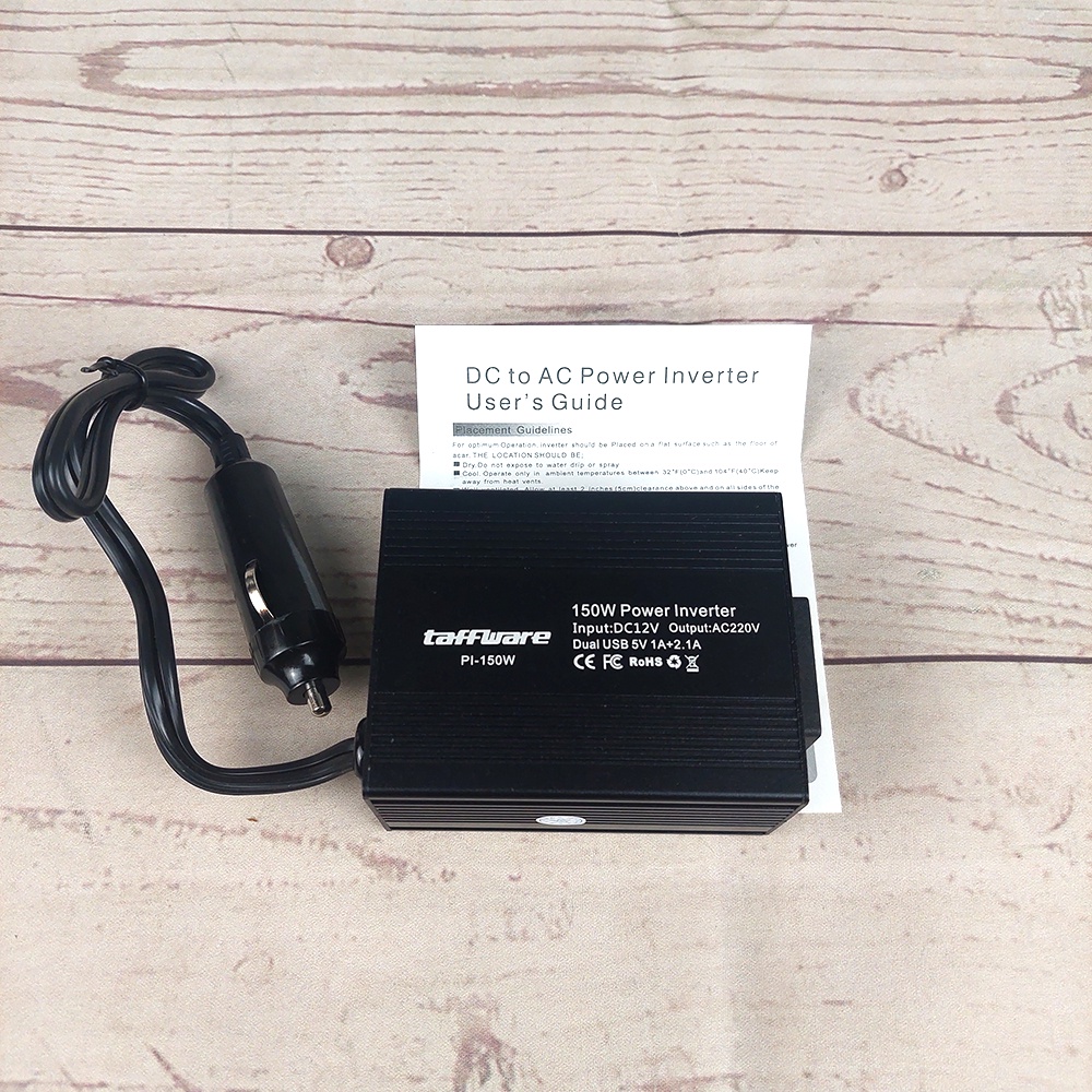 Jual Power Inverter Mobil dengan 2 USB Port 150W 220V - PI-150W - Black ...