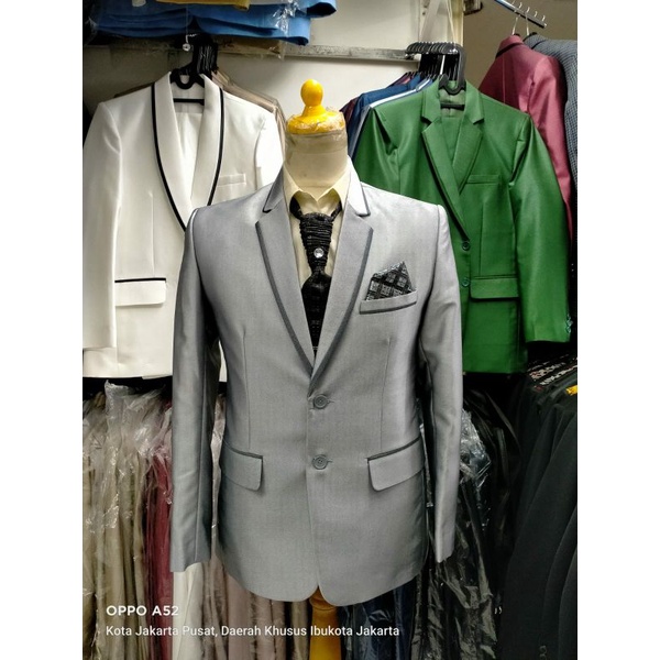 Jual setelan jas silver jas pengantin jas wedding jas nikah jas slim ...