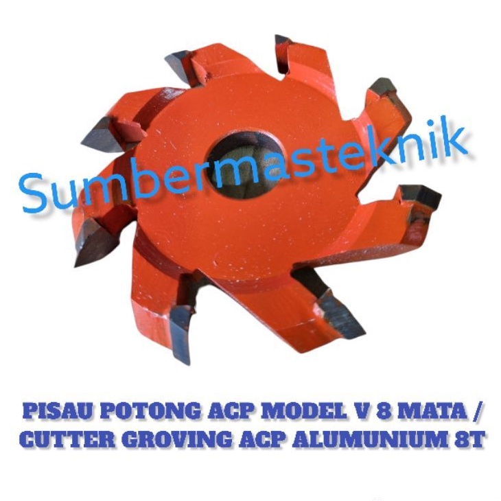 Jual PISAU POTONG ACP MODEL V 8 MATA / CUTTER GROVING ACP ALUMUNIUM 8T ...