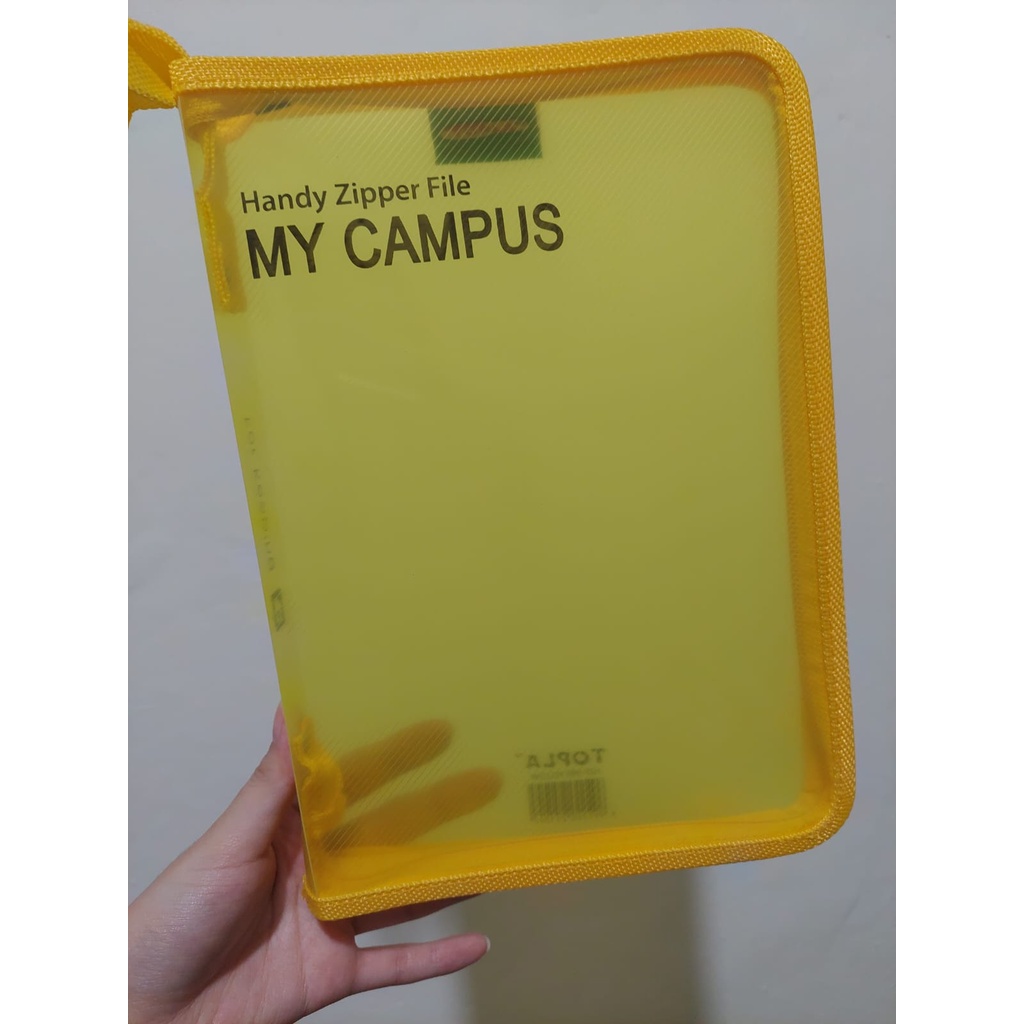 Jual Map Dokumen Map Plastik Resleting Zipper Binder Tanpa Ring Topla