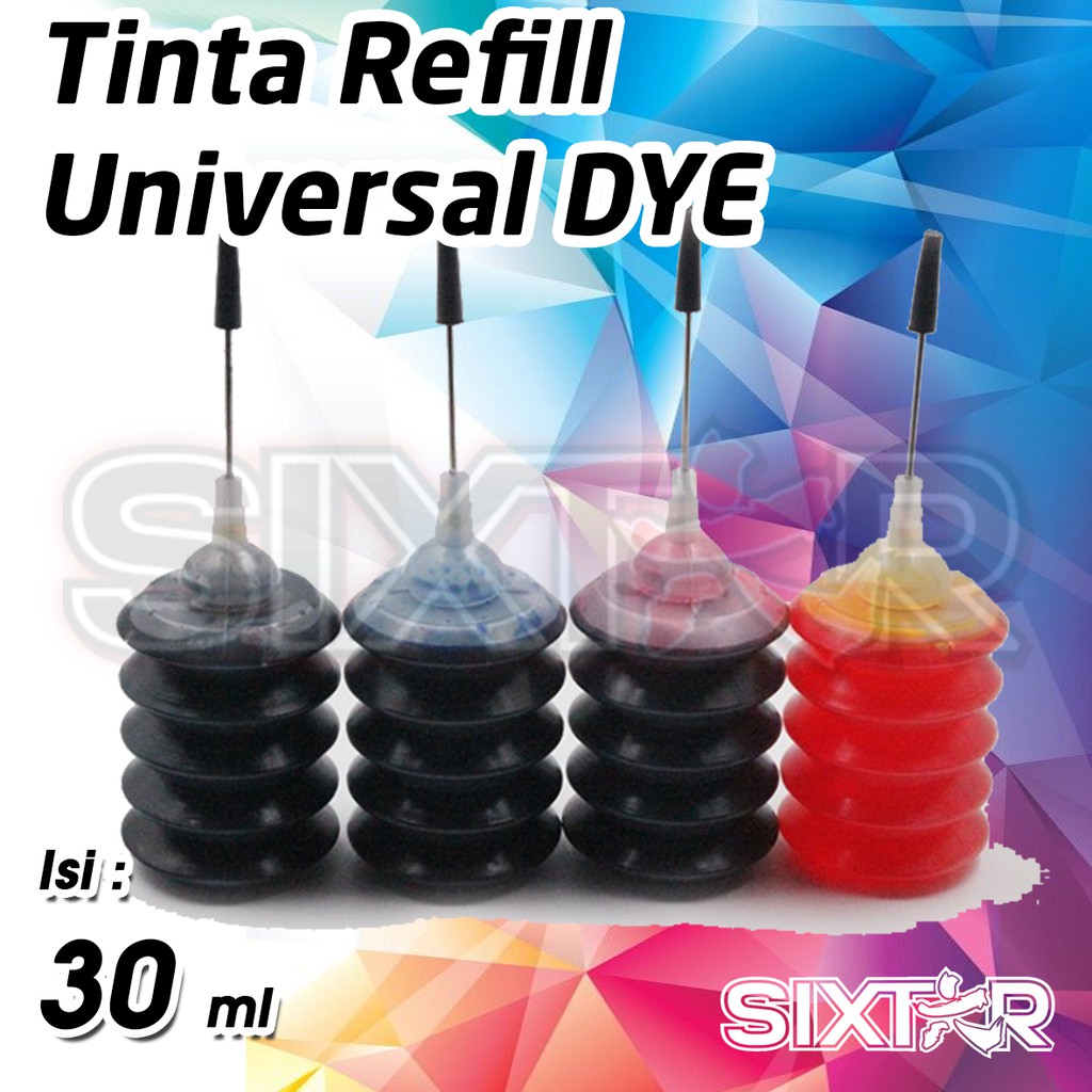 Jual Tinta refill universal HP Canon dan Epson dye based dengan syringe ...