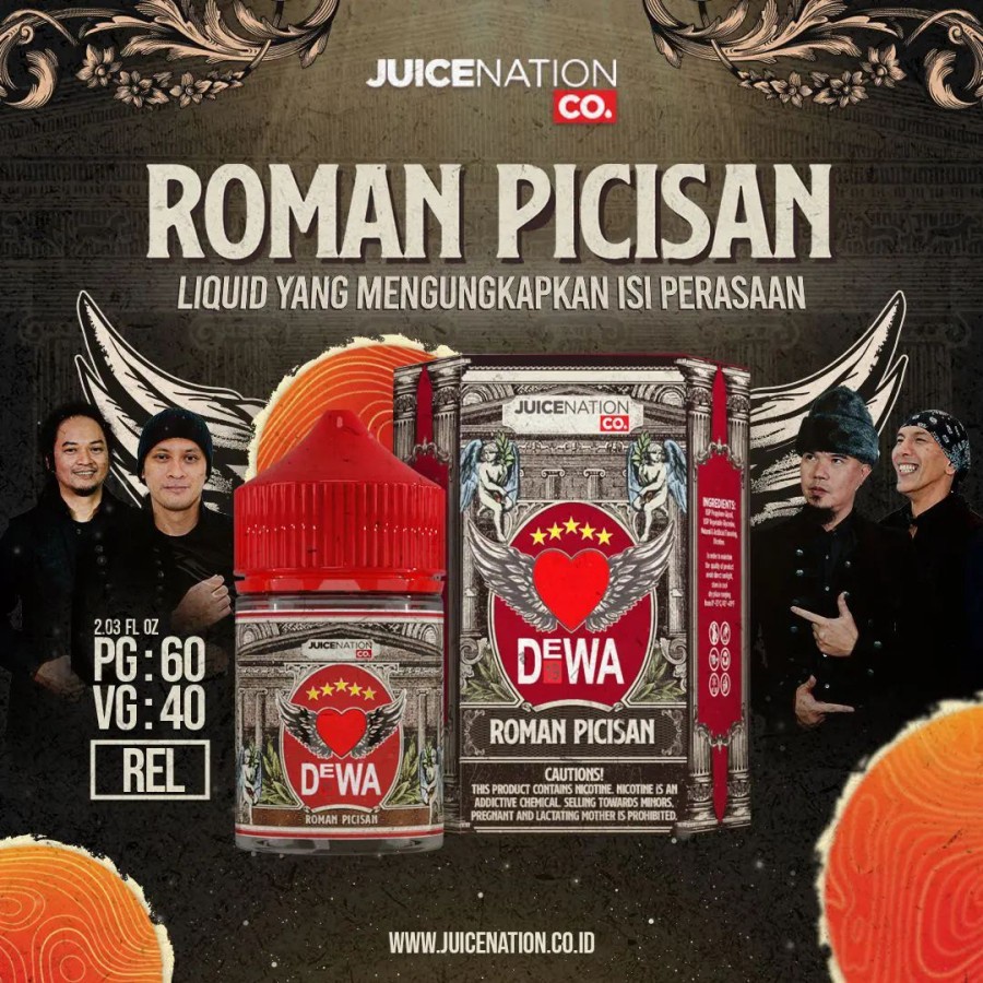 Jual Liquid Dewa19 Roman Picisan Strawberry Yoghurt 60ML by Juicenation ...