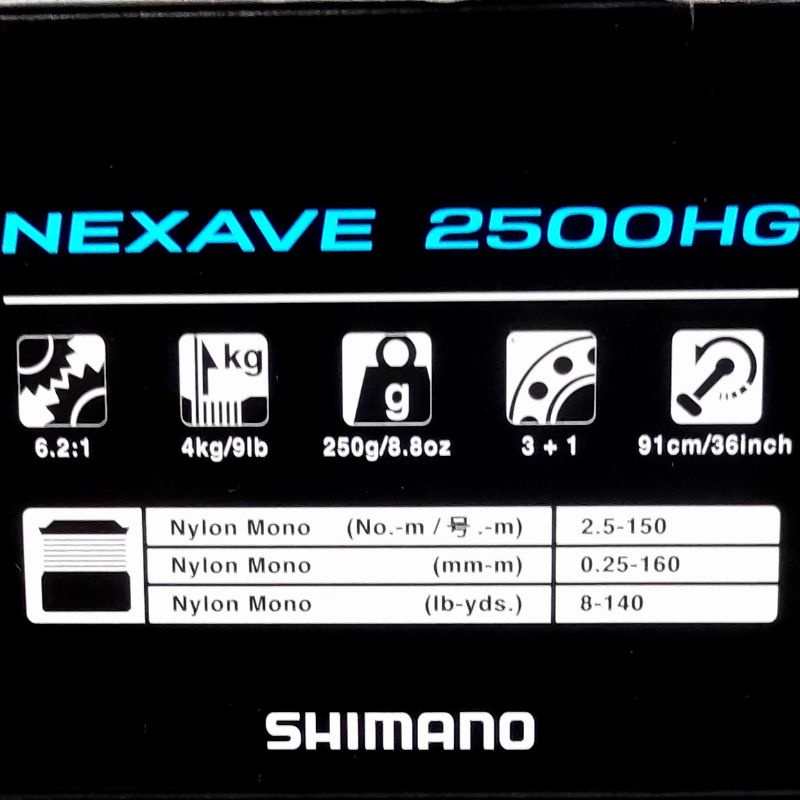 Jual Reel Shimano NEXAVE 1000, 2500 . 4000 HG NEW MODEL 2021 | Shopee Indonesia