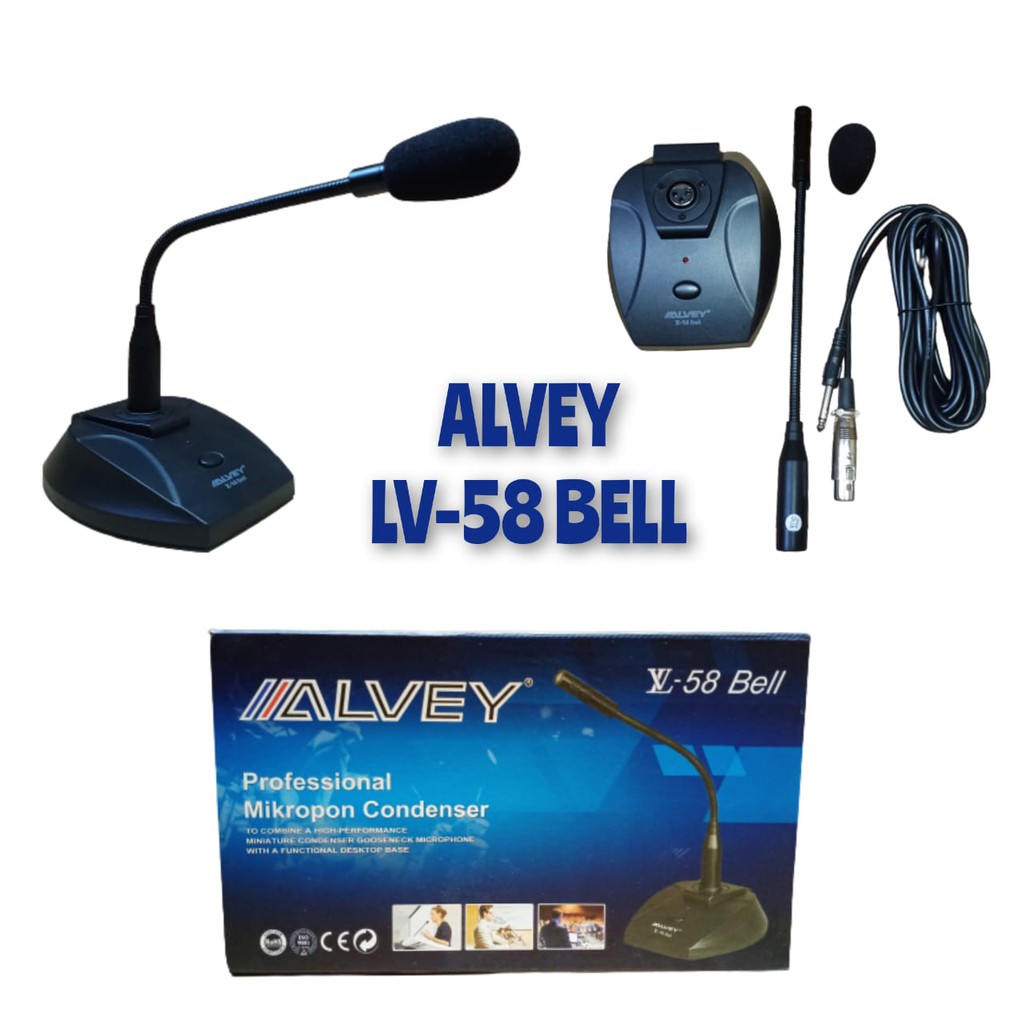 Jual MIC MEJA/PODIUM ALVEY LV 58 PROFESIONAL MICROPHONE CONDENSER(BISA BUNYI BELL) | Shopee ...