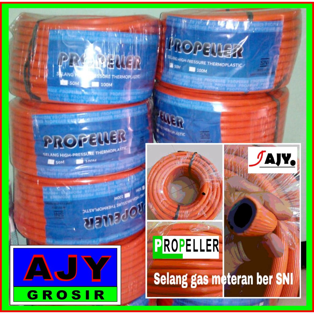 Jual SELANG GAS ORANGE SNI "PROPELLER"(1 ROLL = 50 M) | Shopee Indonesia