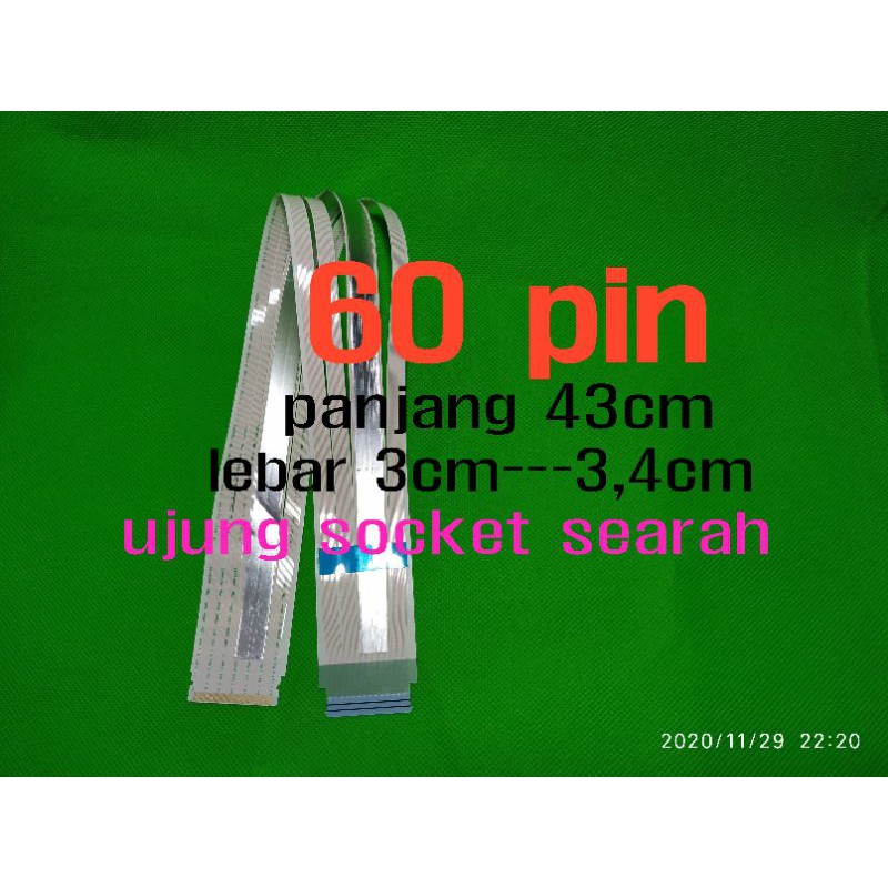 Jual Kabel data flexible fleksibel LVDS 60 jalur pin panjang 43cm AWM ...