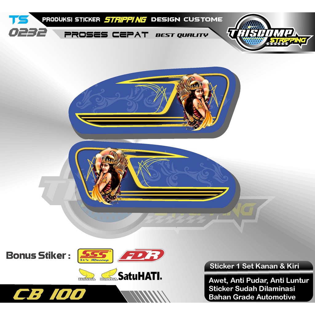 Jual Stiker Striping Lis Variasi Cb 100 Klasik Wayang | Shopee Indonesia