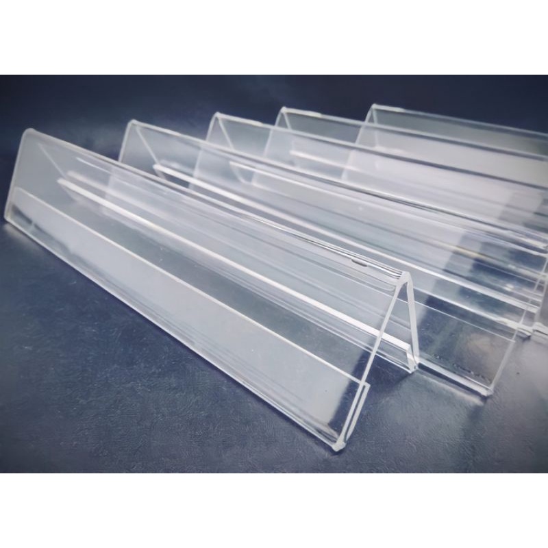 Jual Acrylic name plate holder segitiga, akrilik segitiga, stand nama ...