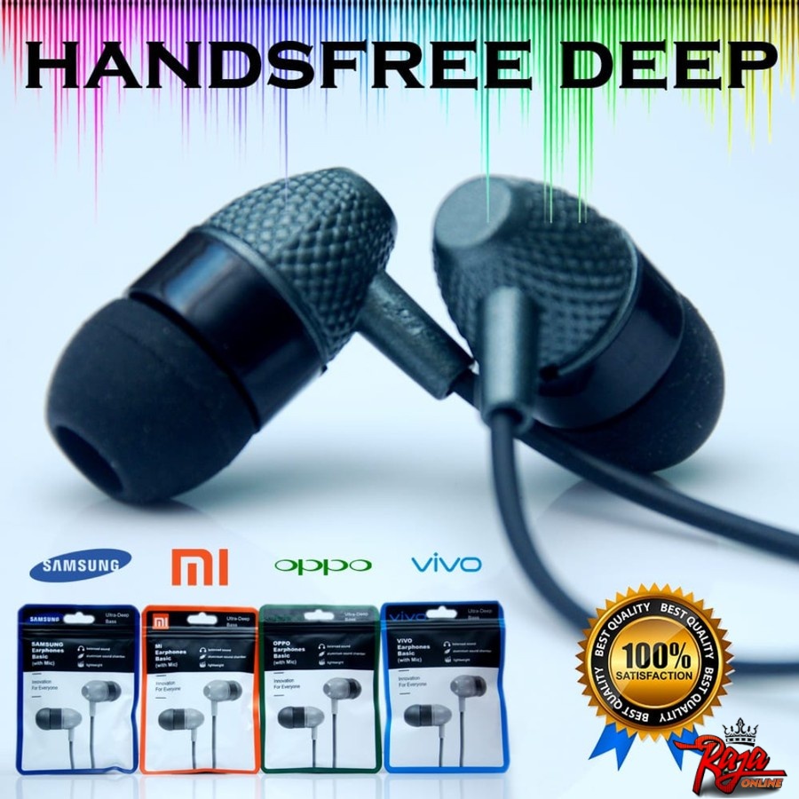Jual Headset Handsfree Merk Branded Ultra Deep Microphone Bisa Telepon ...