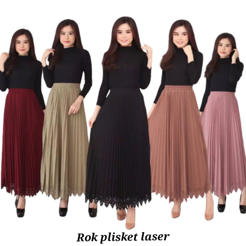 Jual ROK PLISKET LASER CUT BAHAN HYGET SUPER ( PREMIUM ) | Shopee Indonesia