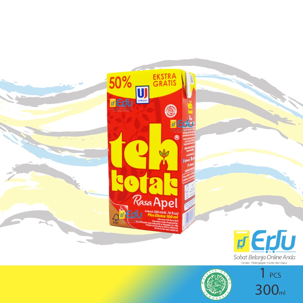 Jual ECER Teh Kotak Rasa Apel Tea Produk Ultra Jaya Kemasan Tetra Halal ...