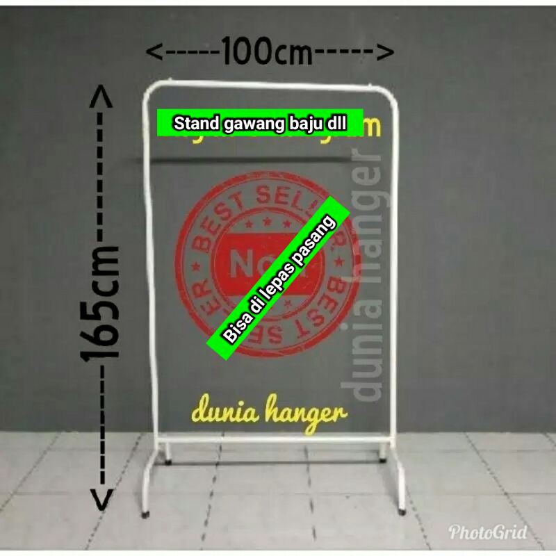Jual Stand baju Gawang Baju tinggi 165cm Panjang 100cm Hanger display ...