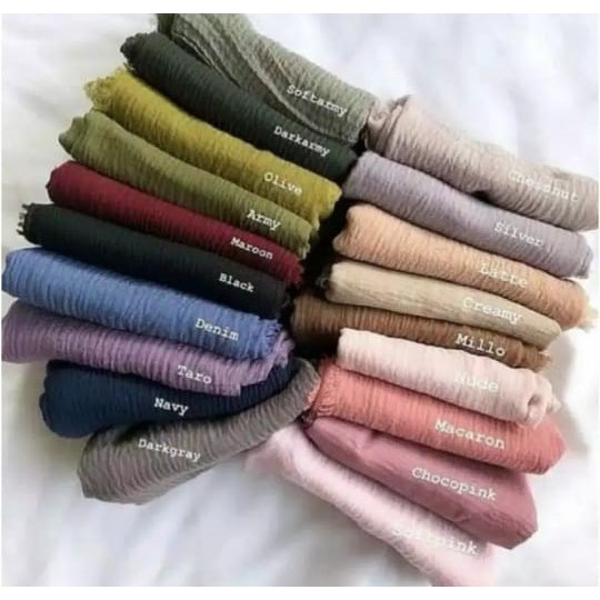 Jual QBZ..Jilbab Lecek / Hijab Crinkle Turkey/ jilbab Kusut | Shopee ...
