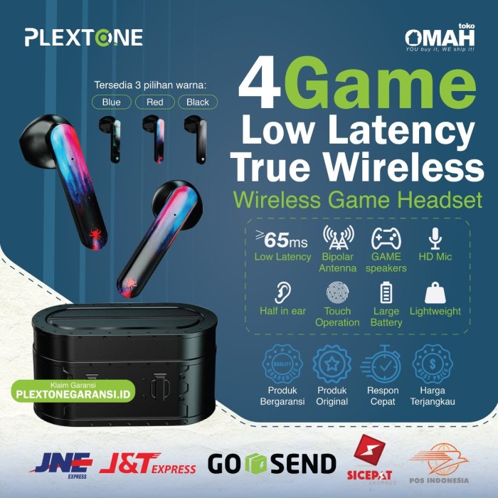 Jual Headset Gaming Plextone 4Game TWS Earphone Bluetooth 5.1 Low ...