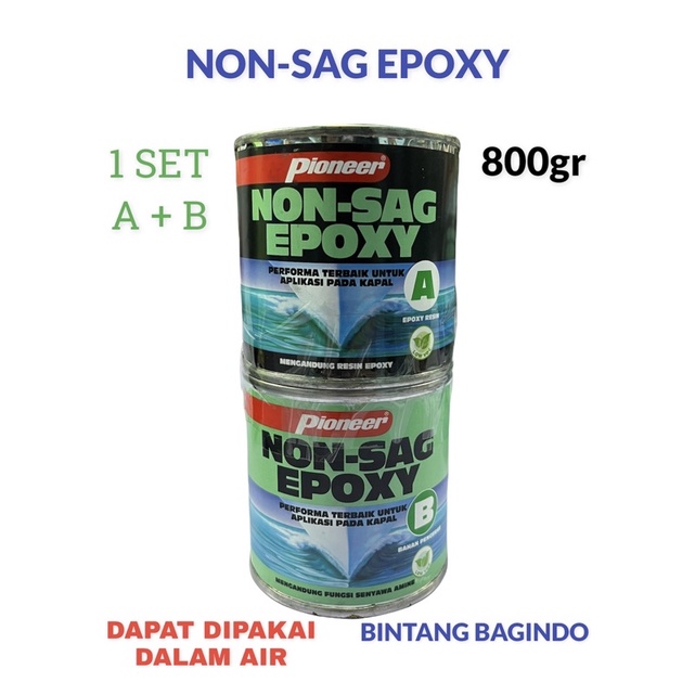 Jual Lem Epoxy Pioneer Non Sag Marine Epoxy 800gr Dempul Kapal Anti ...