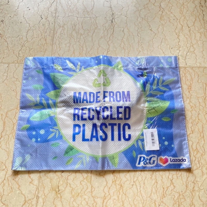 Jual Tas belanja shopping tote bag recycled plastic plastik daur ulang ...