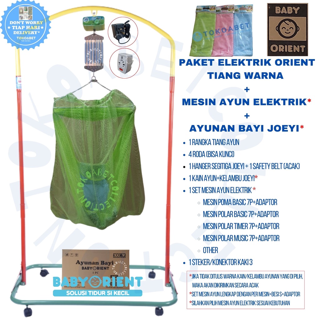 Jual AYUNAN BAYI OTOMATIS Tiang ORIENT WARNA Lengkap Mesin Ayun POLAR ...