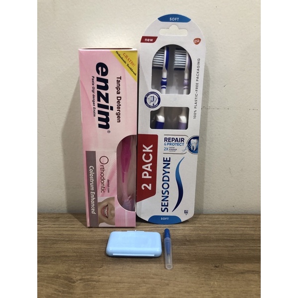 Jual Ortho KIT behel , Odol enzym orthodontic +sikat repair protect ...