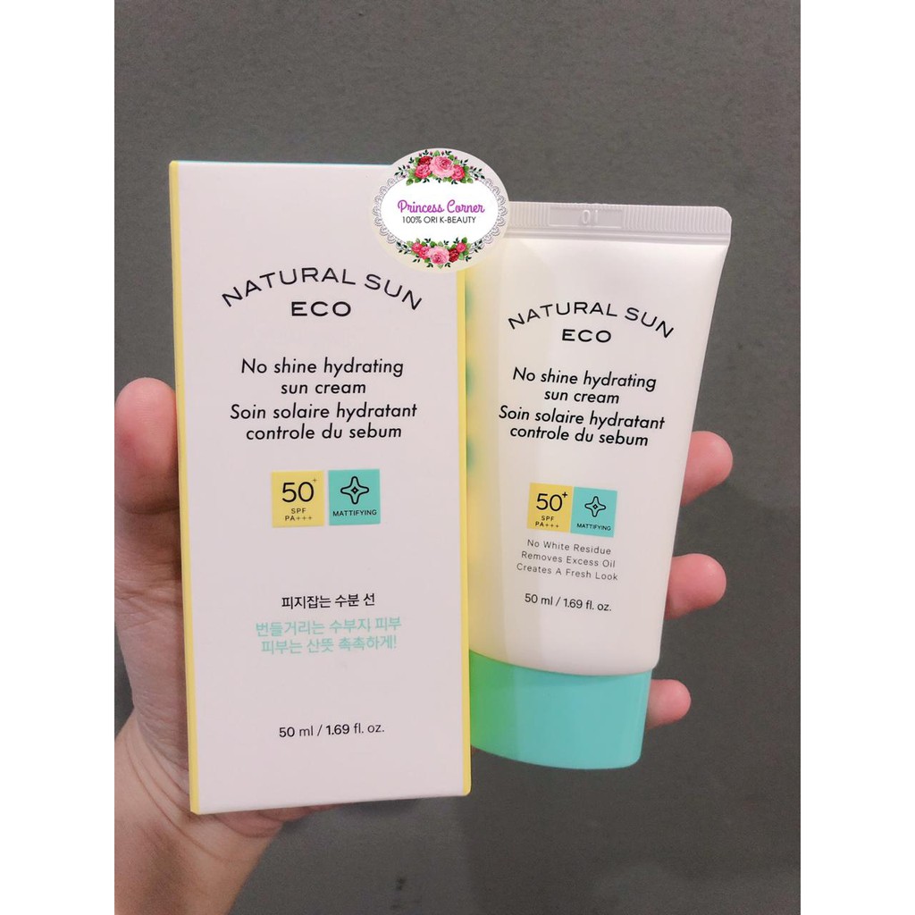 Jual THEFACESHOP - NATURAL SUN ECO NO SHINE HYDRATING SUN CREAM SPF 50+ PA +++ 50ml | Shopee ...