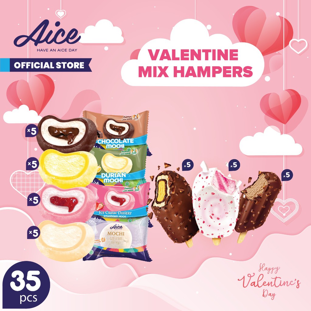 Jual Paket Es Krim Aice Ice Cream Special Valentine Mix Es Krim isi 35 ...