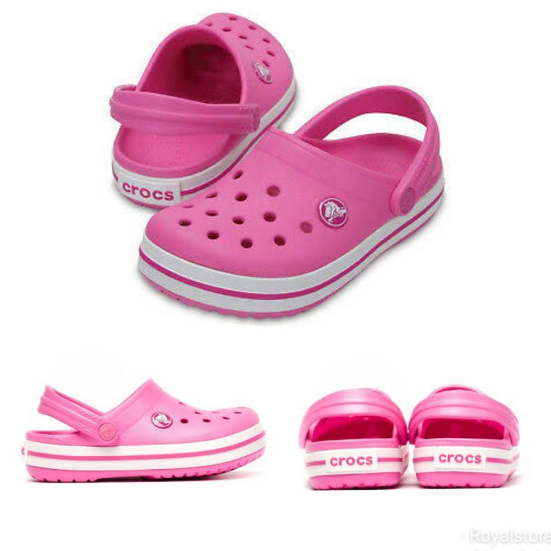 Jual Crocs Clog Band Pink Kids ori store | Shopee Indonesia