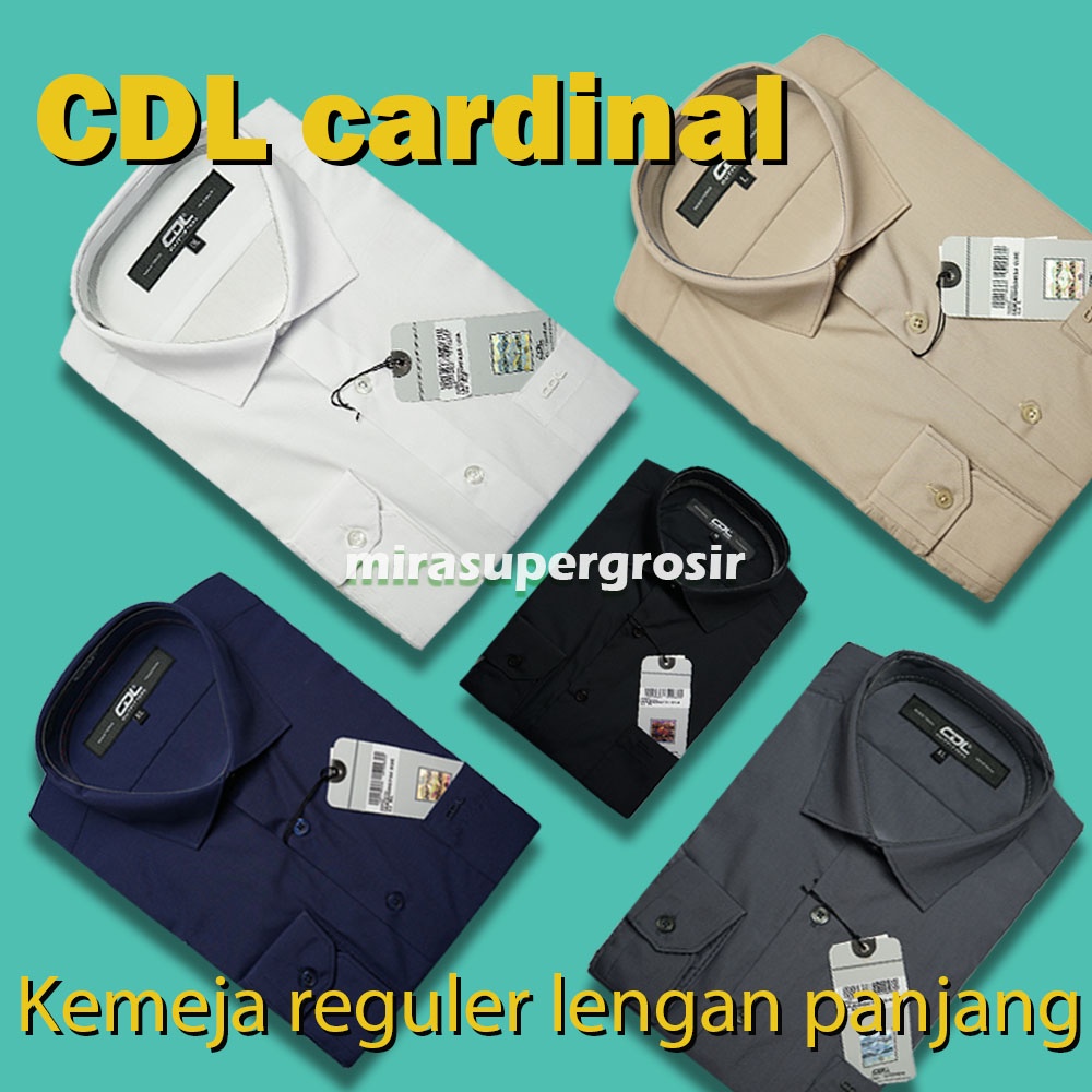 Jual CDL CARDINAL Kemeja Pria REGULAR Lengan Panjang Original Polos ...