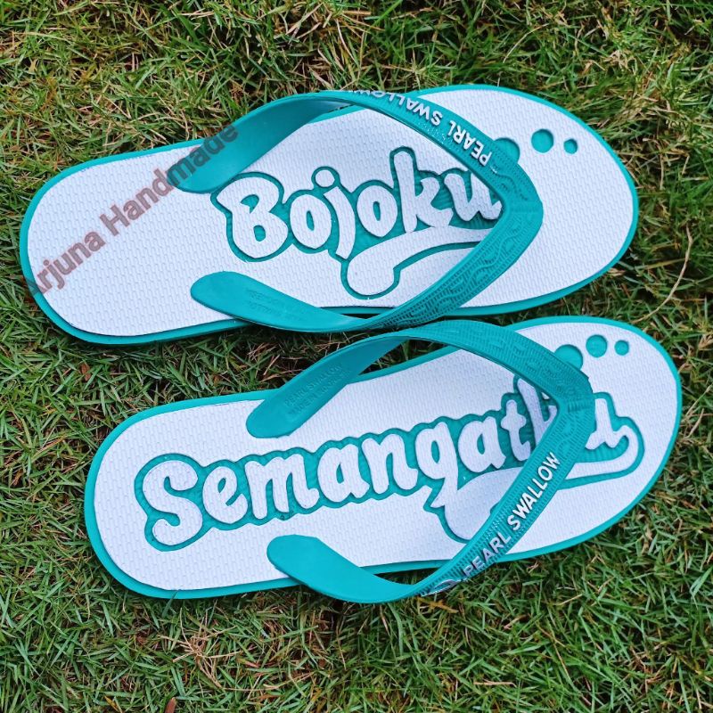 Jual sandal ukir swallow jepit costum nama | Shopee Indonesia