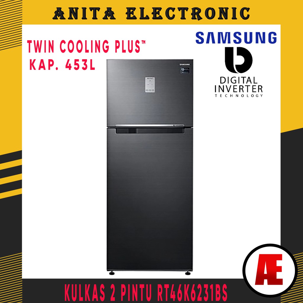 Jual KULKAS SAMSUNG digital inverter twin cooling 2 PINTU RT46K6231BS ...