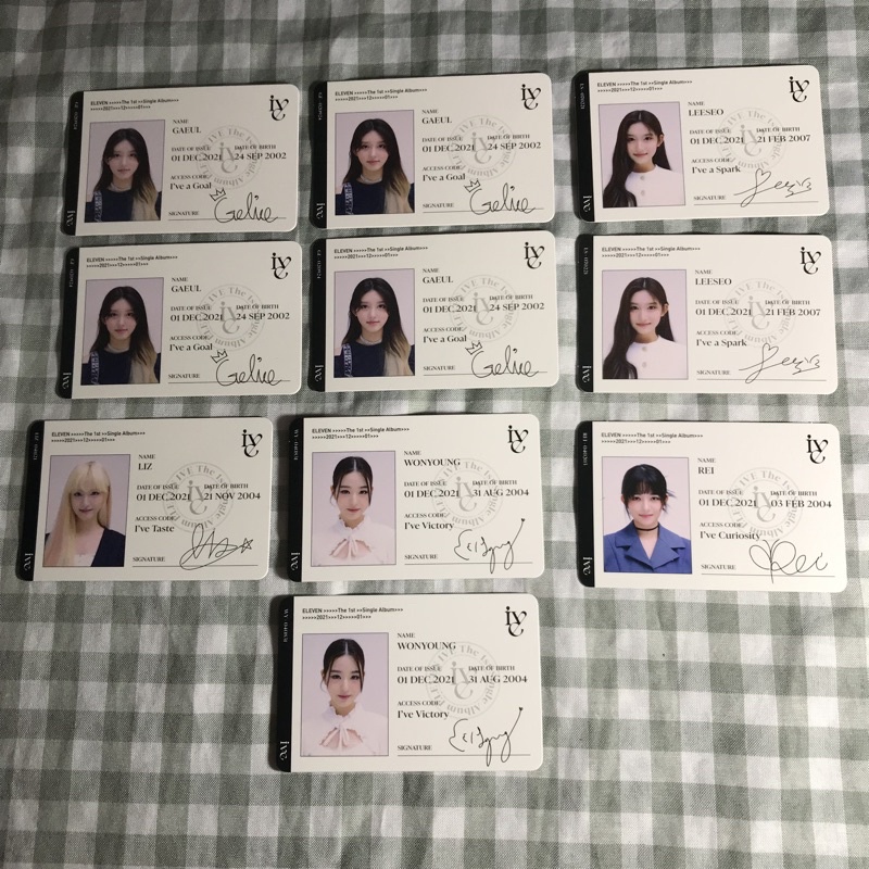 Jual official Photocard pc id card Ive eleven gaeul yujin rei Wonyoung ...
