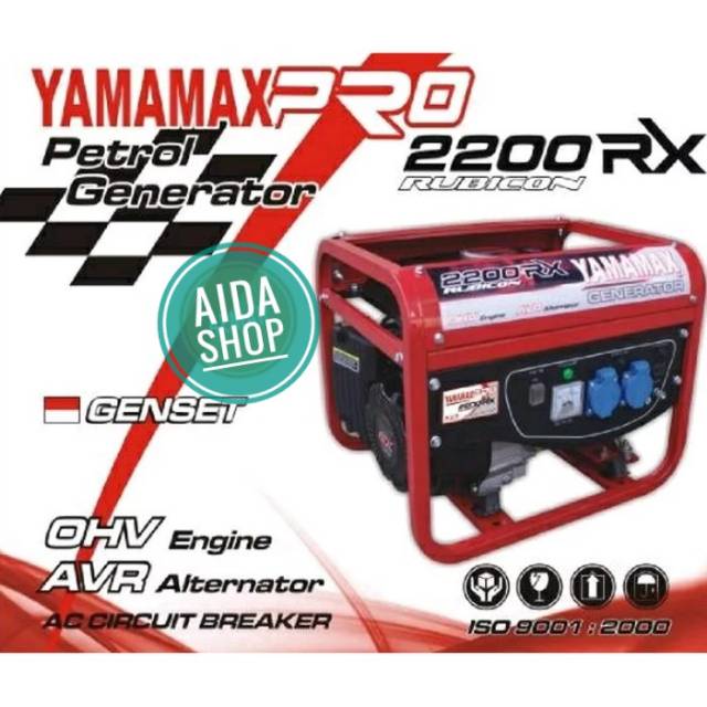 Jual Mesin Genset Yamamax PRO 2200RX 4 Tak Tanpa Oli 1000W Mesin ...