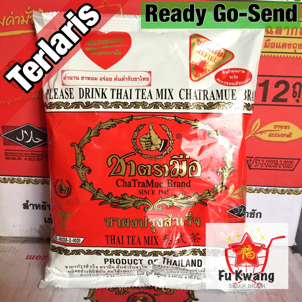 Jual Thai Tea Mix Number One Chatramue Brand 400 gram | Shopee Indonesia