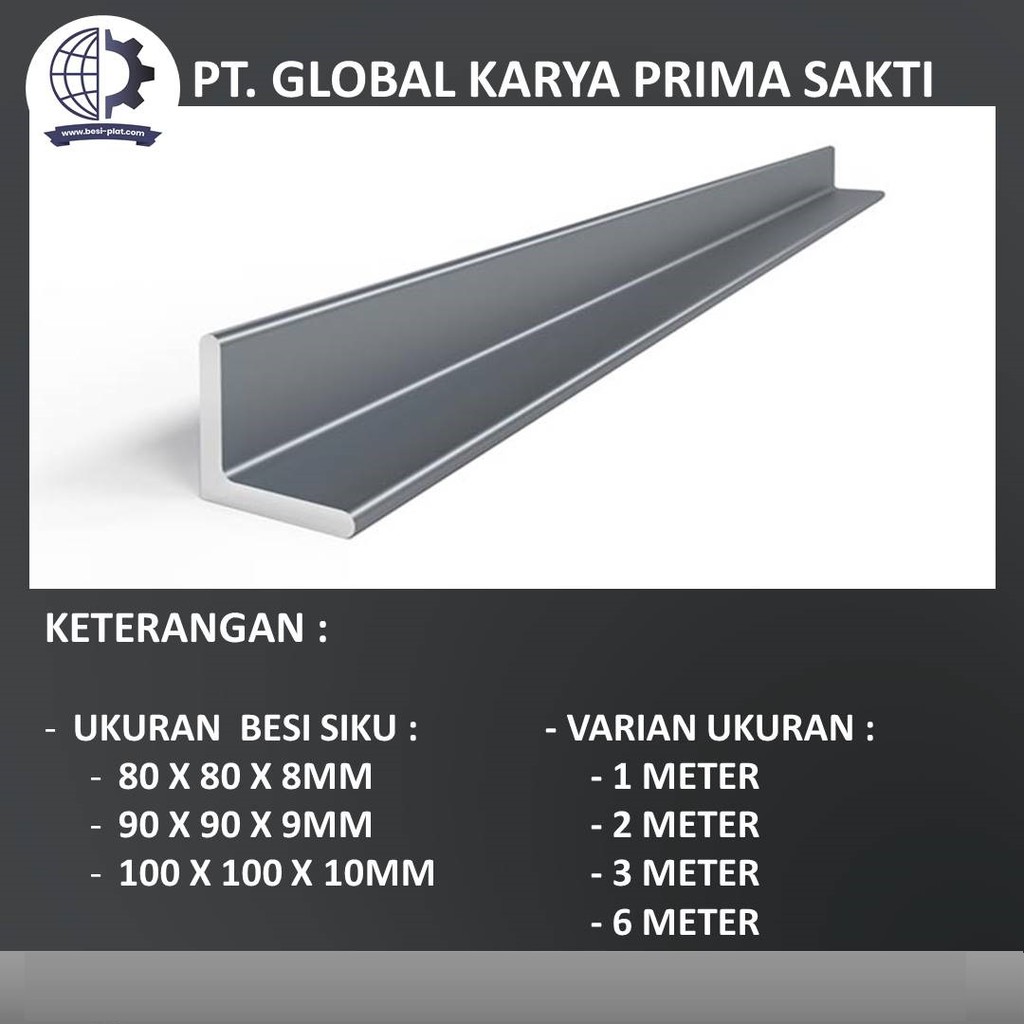 Jual Besi Siku 100 x 100 x 10 x 1 Meter | Shopee Indonesia