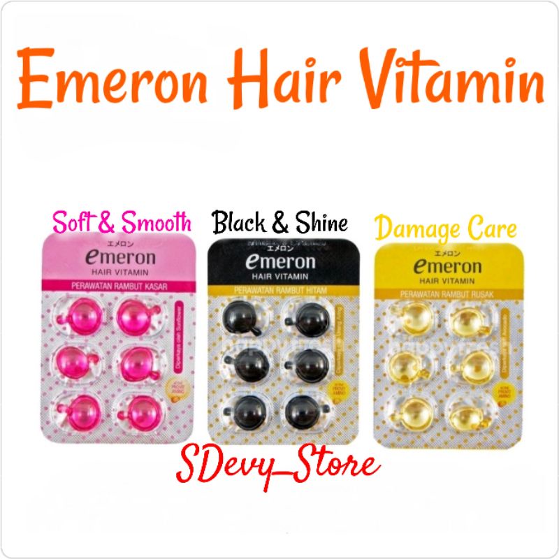 Jual Emeron Hair Vitamin - Emeron Hair Vitamin Soft & Smooth / Black ...