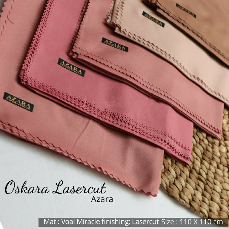 Jual Hijab segi empat Oskara Masahi Lasercut Azara Voal Miracle Plain ...