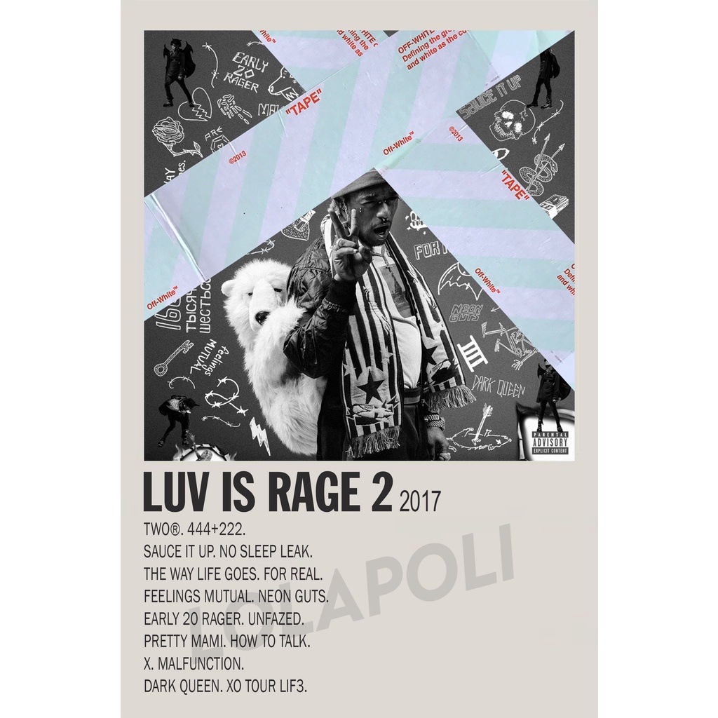 Jual Poster Cover Album Luv Is Rage 2 - Lil Uzi Vert | Shopee Indonesia