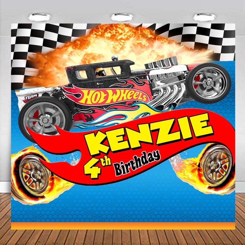 Jual Hot Wheels Backdrop Flexi Banner Birthday / Hiasan Dinding Ulang ...