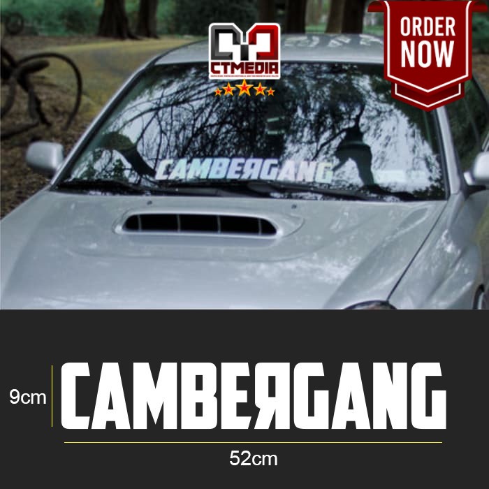 Jual Stiker Kaca Depan Mobil Cambergang - Car Decal Sticker | Shopee ...