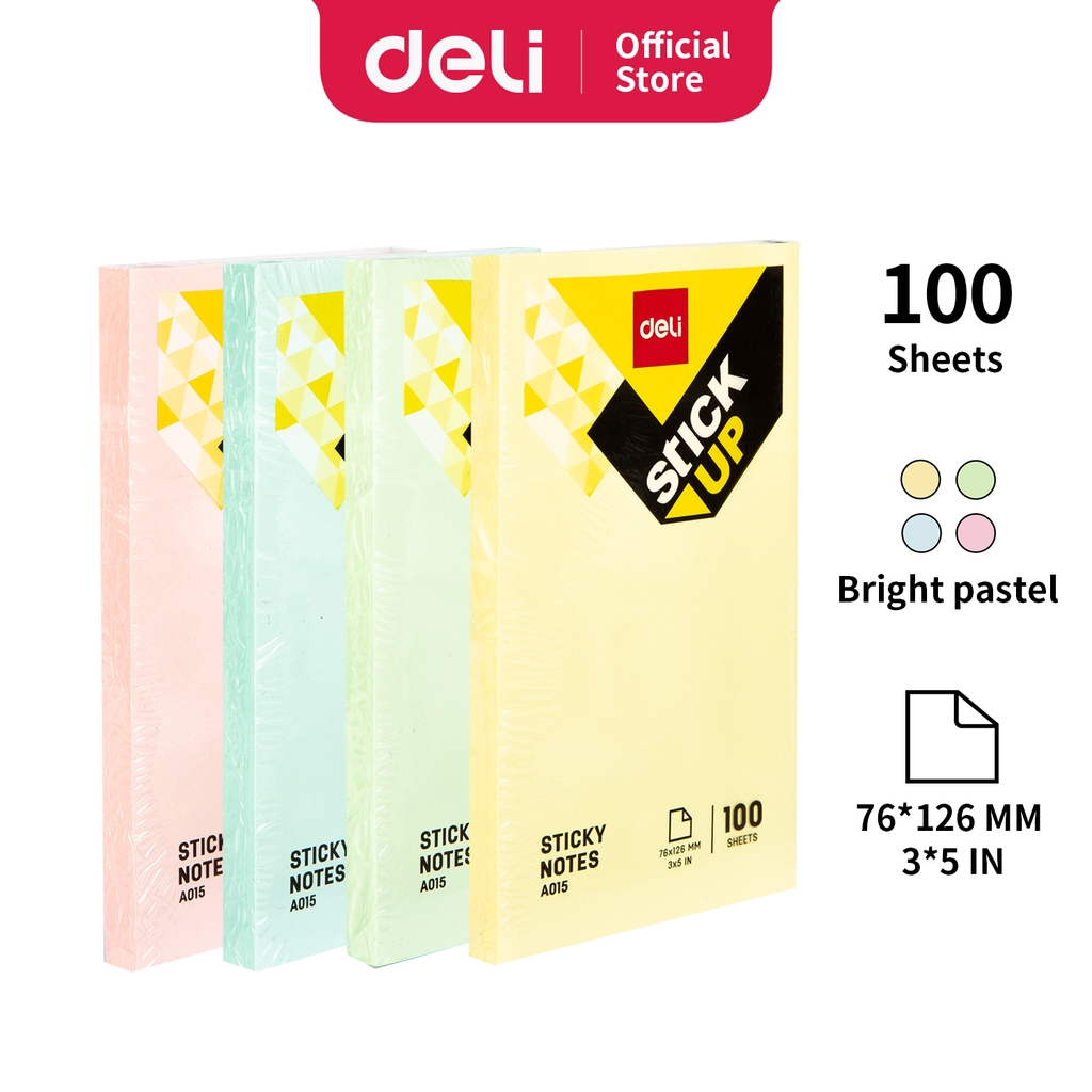 Jual Deli Memo Tempel Sticky Notes 3x 2 100sheets Warna Kuning dan ...