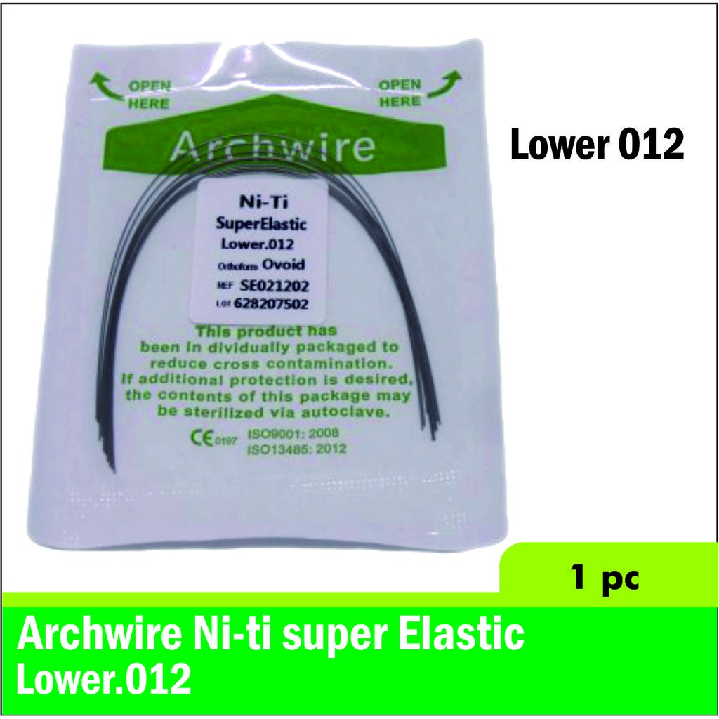 Jual Kawat Niti Kemasan Ni Ti Super Elastic Archwire Set Ukuran Lower ...
