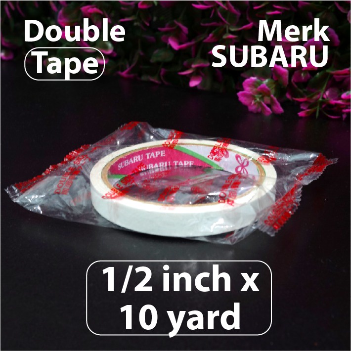 Jual Double Tape Putih 0.5 inch x 10 yard - Merk Subaru | Shopee Indonesia