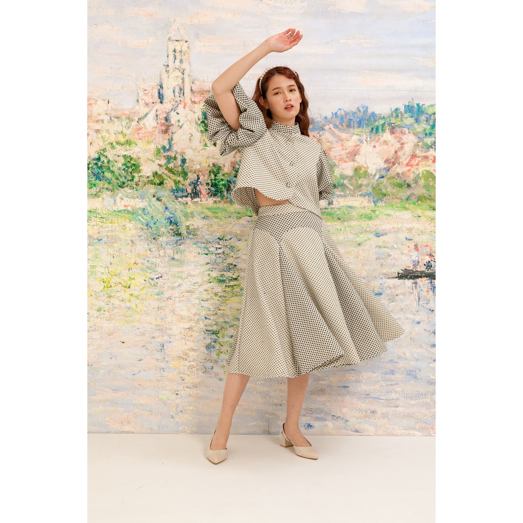 Jual Le Bijou - Josie Midi Skirt in Ivory | Shopee Indonesia